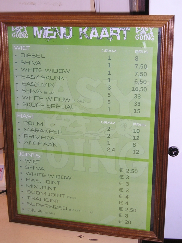 Easy Going Menus archive - coffeeshopmenus.org