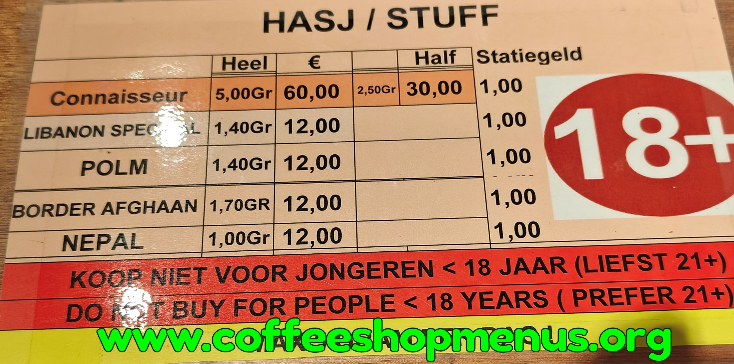 Sensi Smile Latest Menu - coffeeshopmenus.org