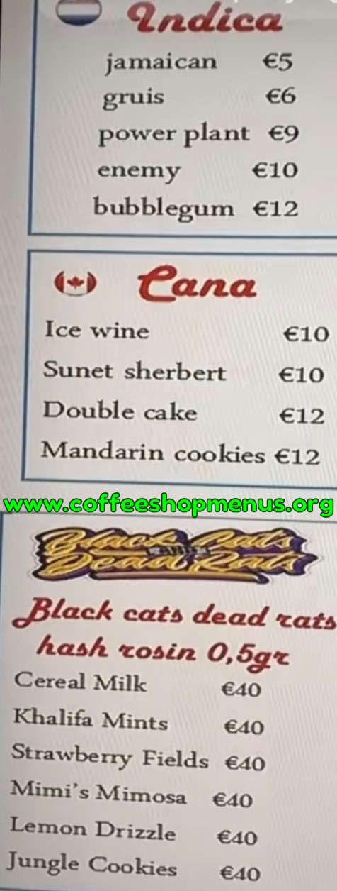 Sky High Latest Menu - coffeeshopmenus.org