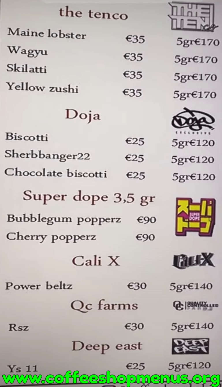 Sky High Latest Menu - coffeeshopmenus.org