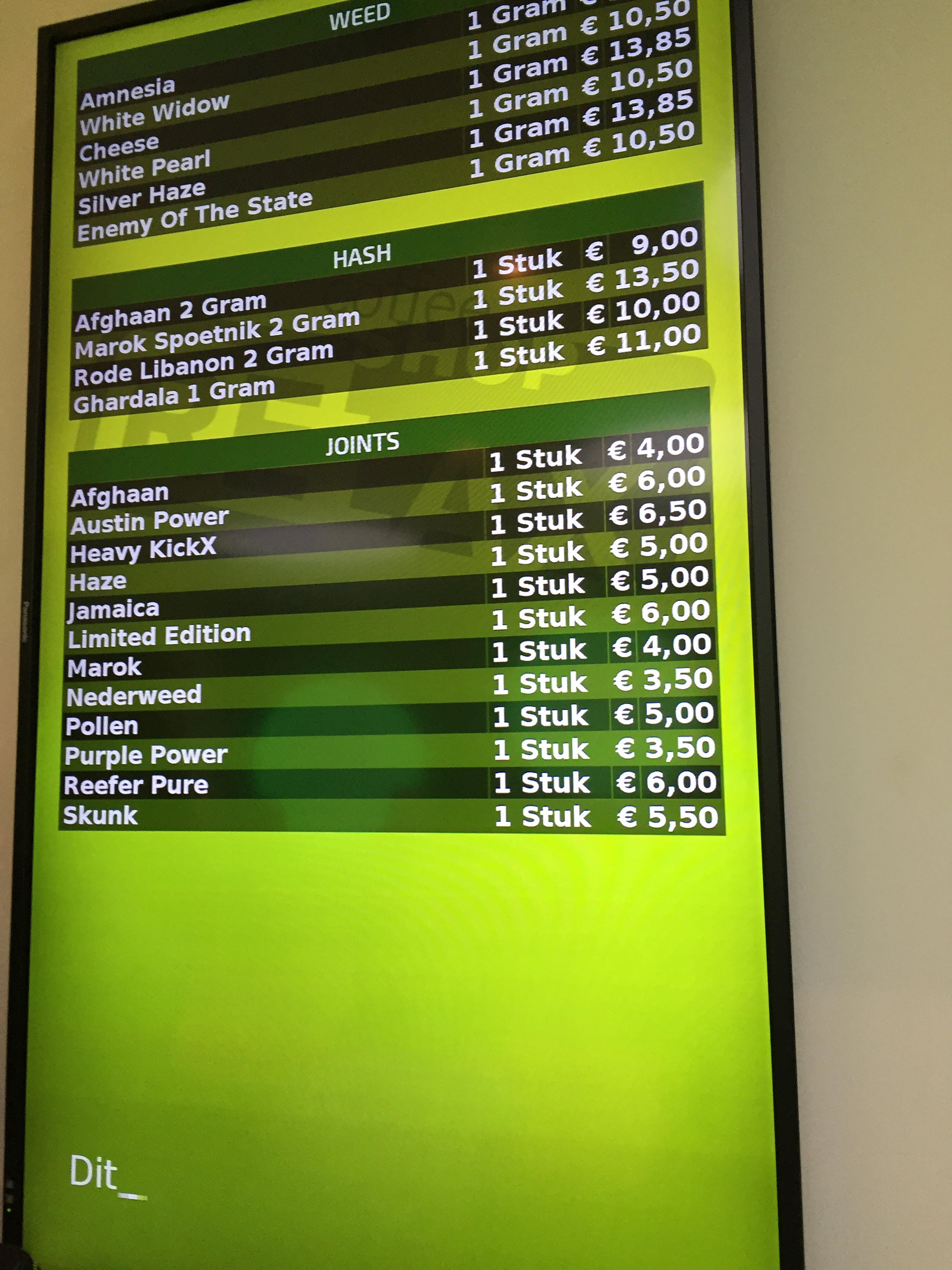 Relax Menus archive - coffeeshopmenus.org