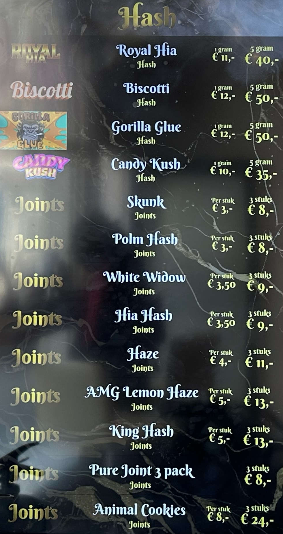 No Limit Menus archive - coffeeshopmenus.org