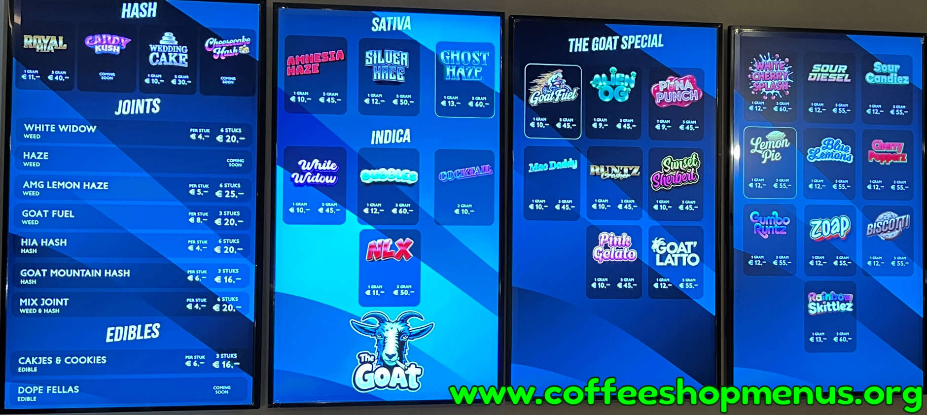 The Goat Latest Menu - coffeeshopmenus.org