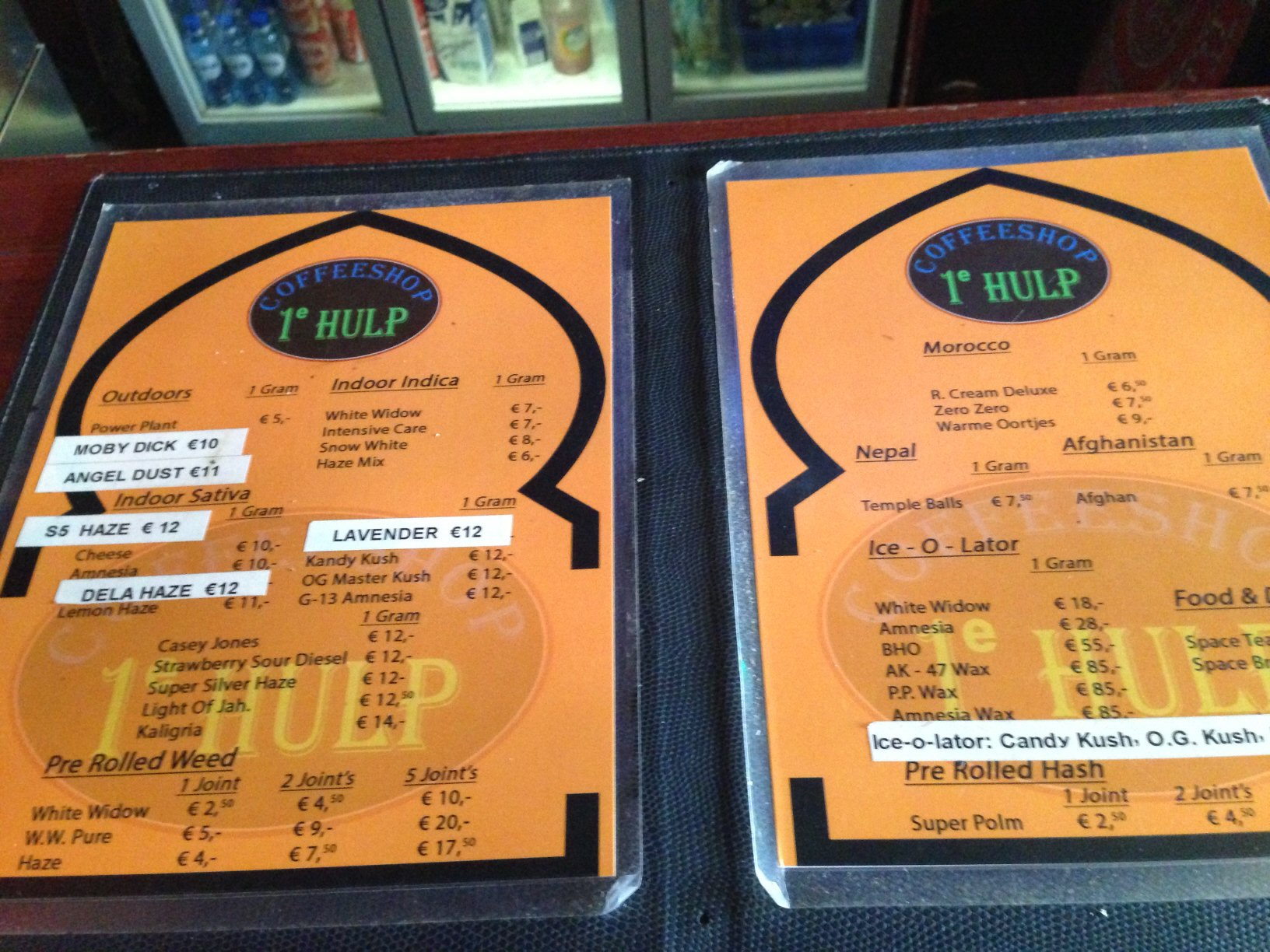 1e Hulp Menus archive - coffeeshopmenus.org