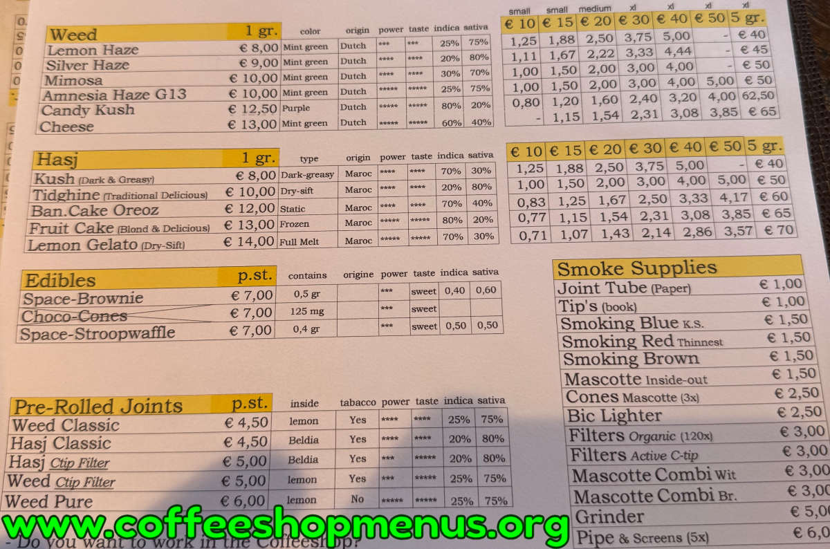 Flower Power Latest Menu - coffeeshopmenus.org