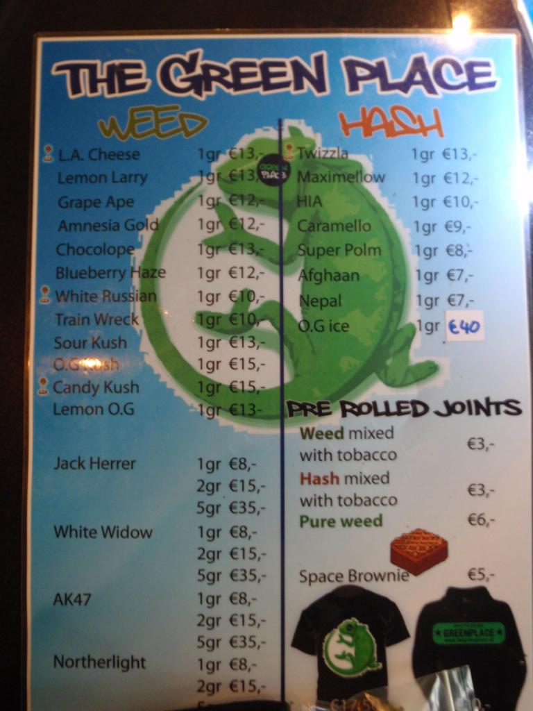 Green Place Menus archive - coffeeshopmenus.org