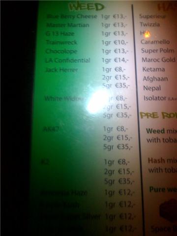 Green Place Menus archive - coffeeshopmenus.org