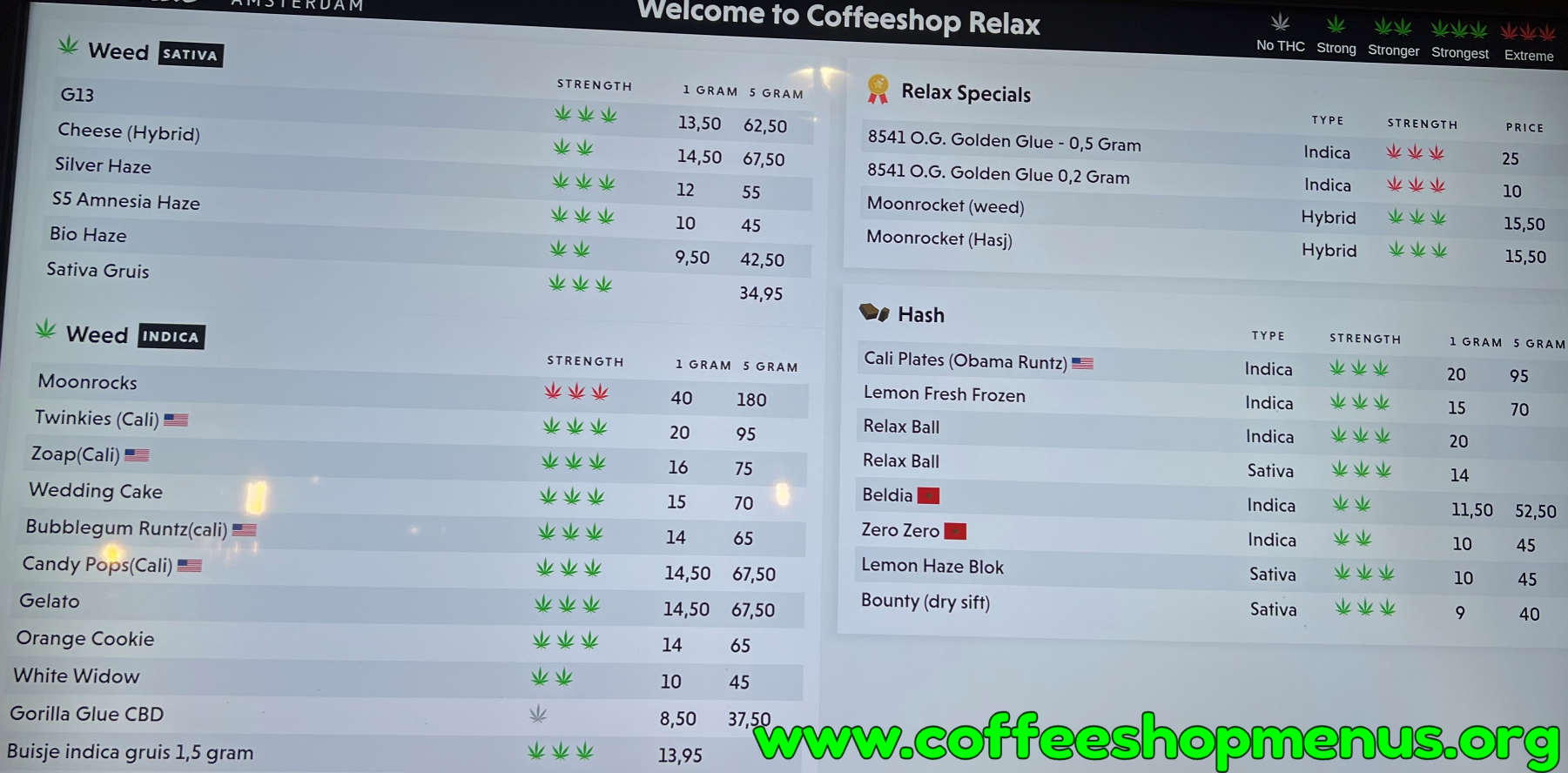 Relax Latest Menu - coffeeshopmenus.org